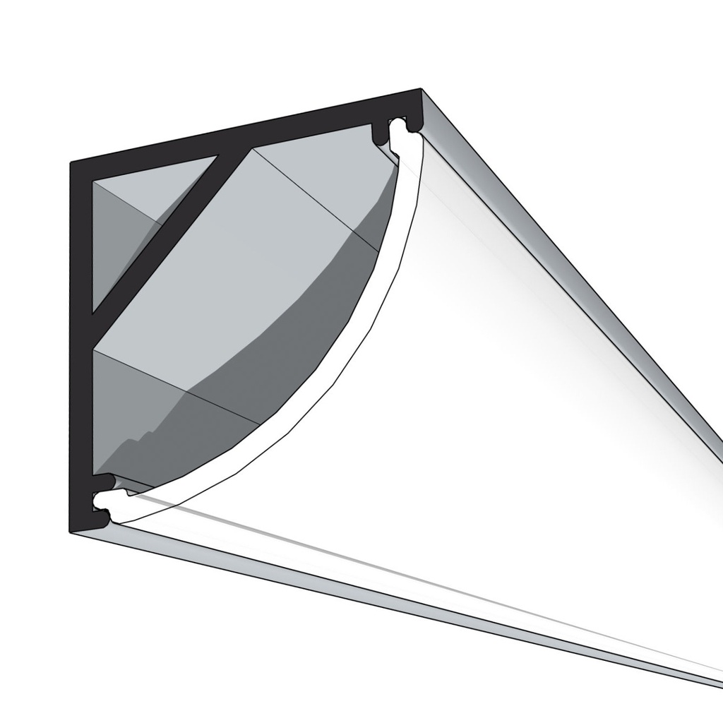 Corner Surface - alum profile 2000mm x 16mm (w) 16mm (h)